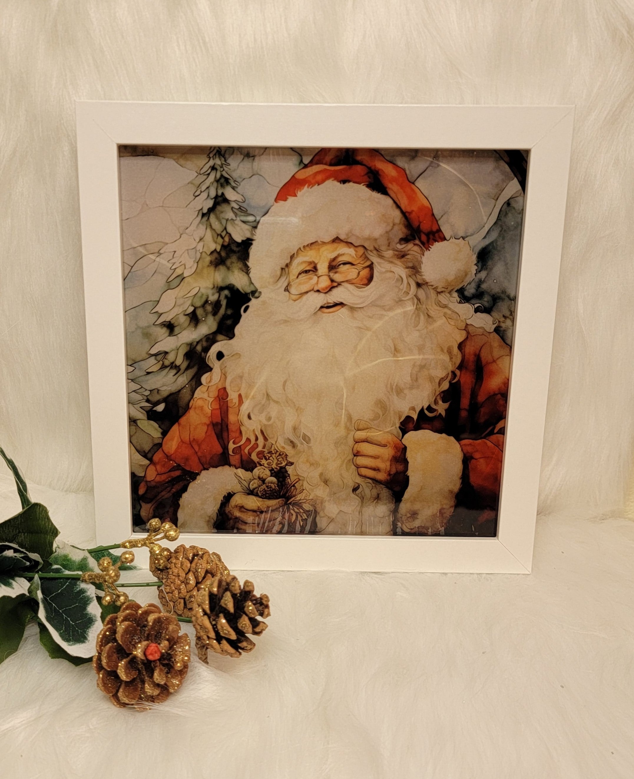 Santa Claus Light Up Shadow Box – D. Dawes Designs